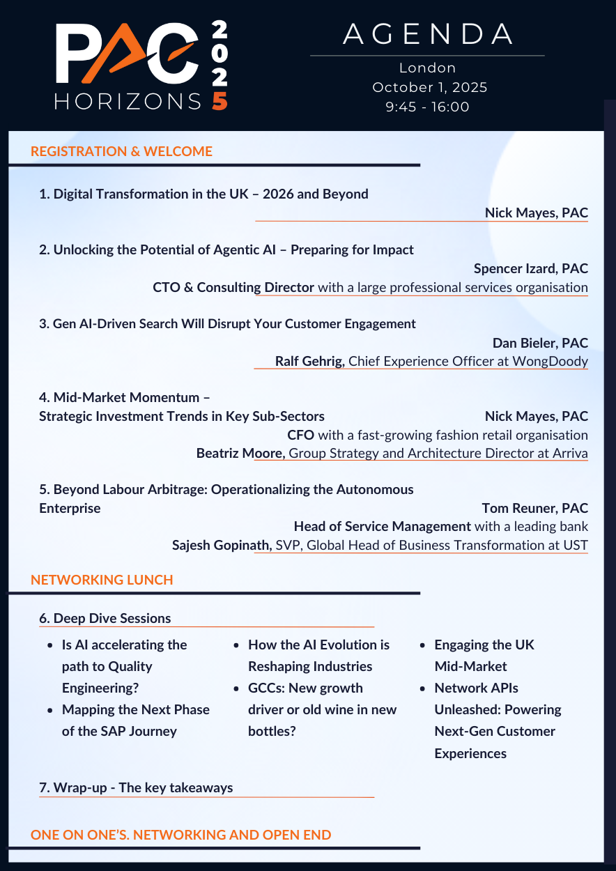 PAC Horizons 2025 London
